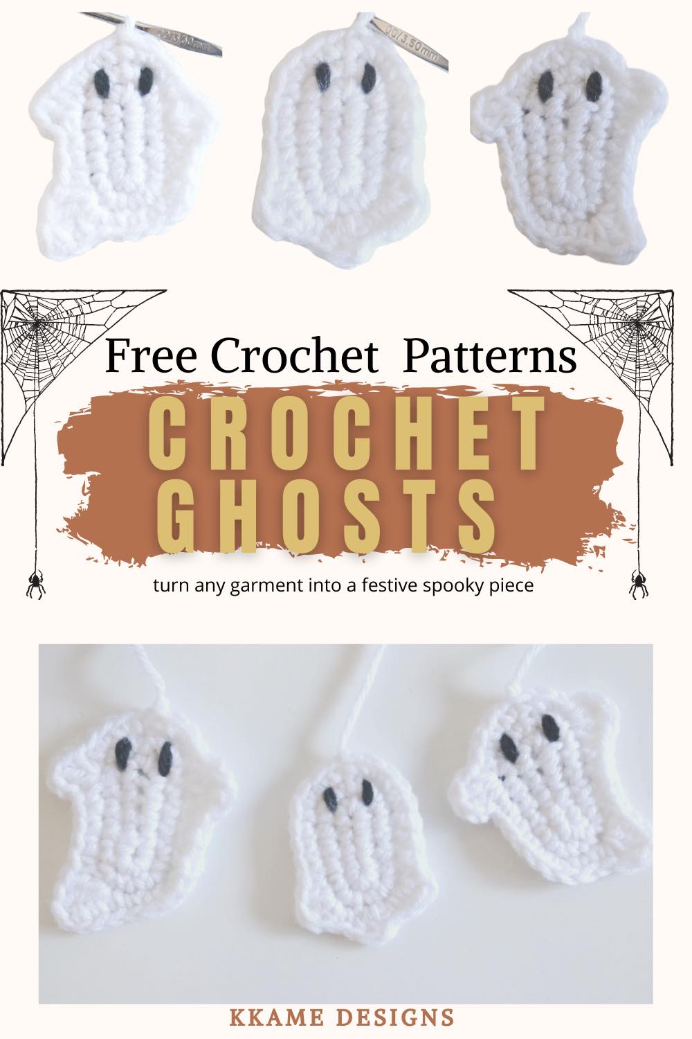 3 Free and Easy Crochet Ghost Patterns for Halloween - Knits and Knots ...