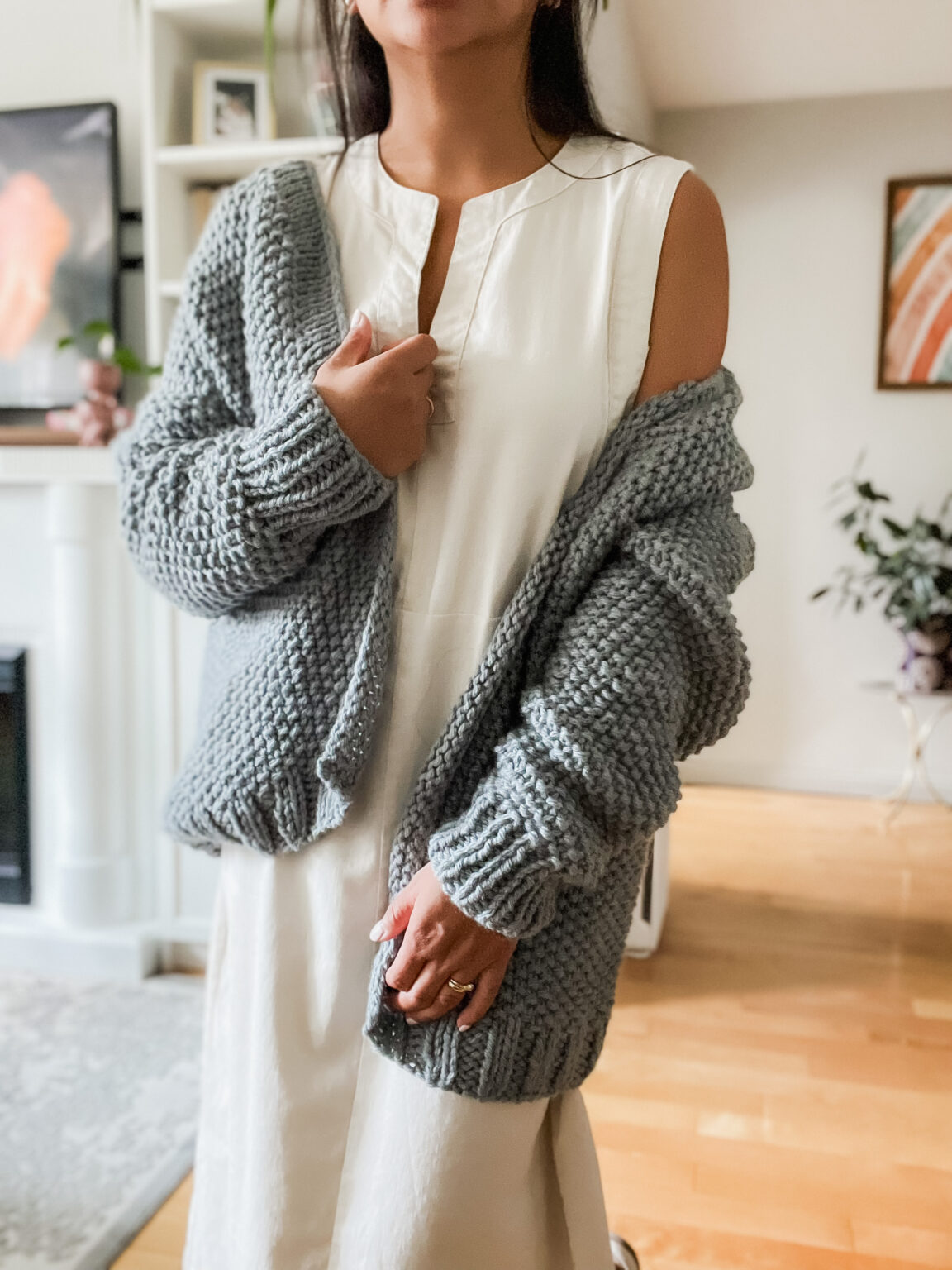 How to Knit a Chunky Cardigan for Beginners - KKAME Designs