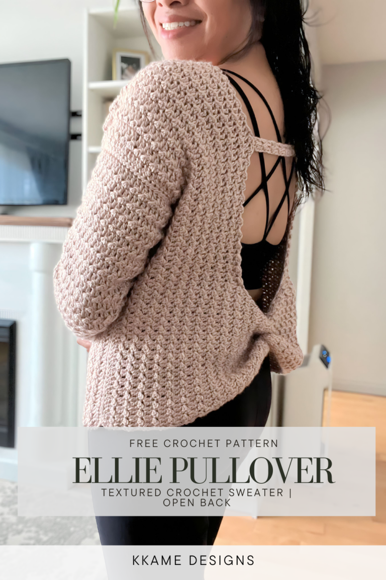 Free Open Back Crochet Sweater Pattern - KKAME Designs