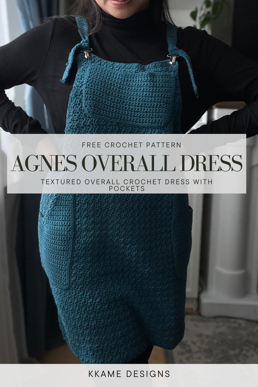 How to Make a Crochet Overall Dress for Fall - KKAME Designs