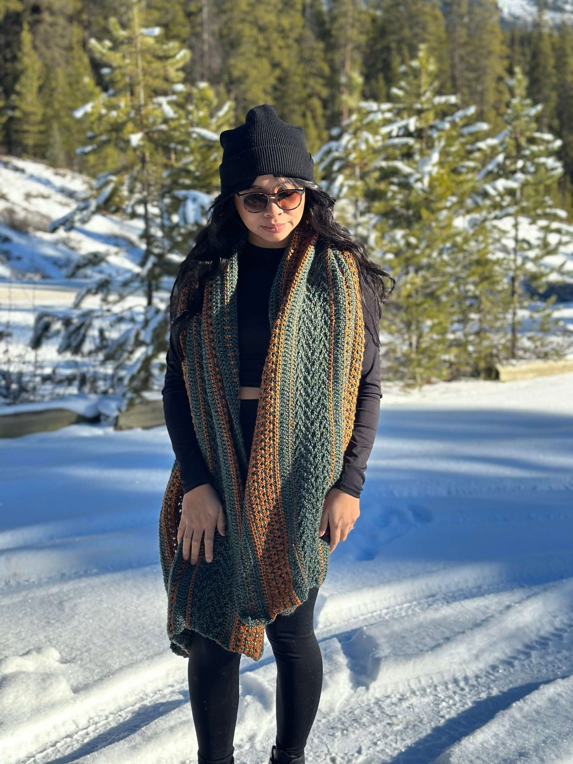 Free Intermediate Crochet Shawl Pattern - Knits and Knots by AME