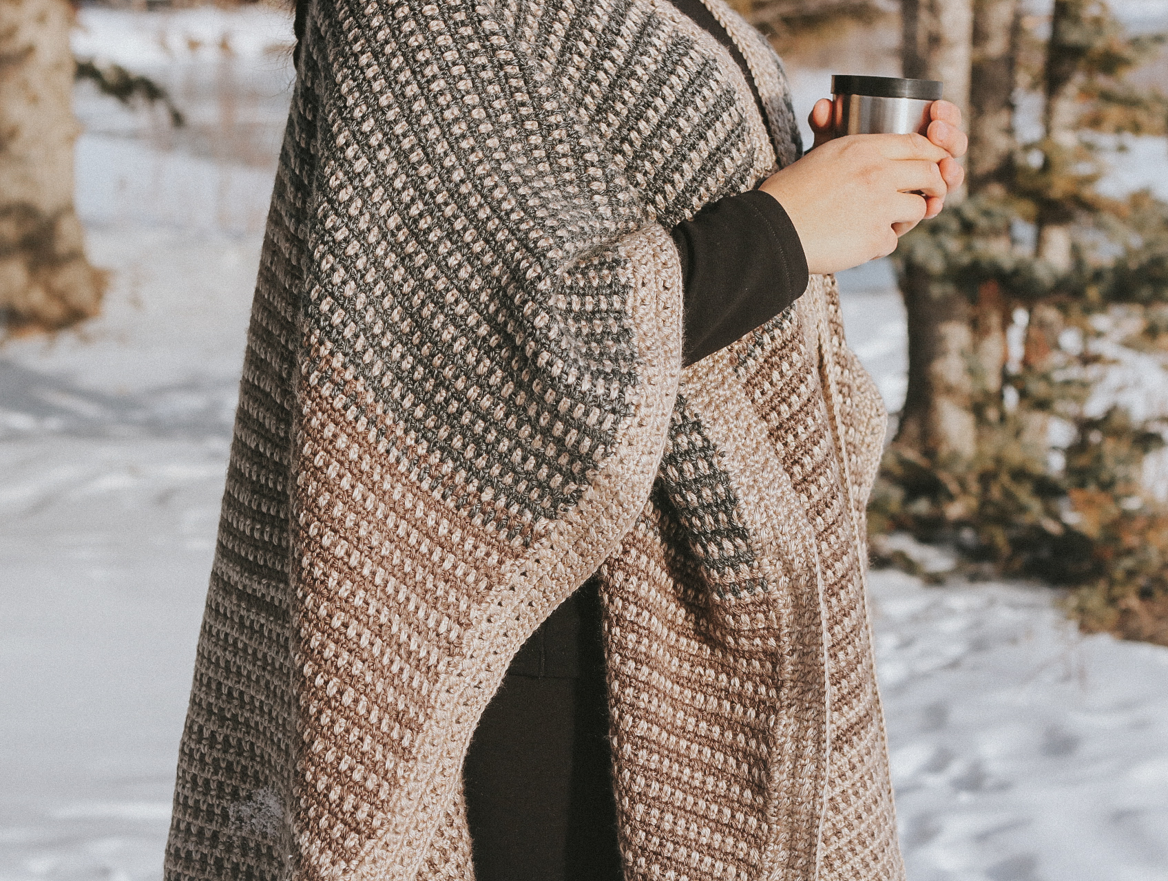 Free Intermediate Crochet Shawl Pattern - Knits and Knots by AME